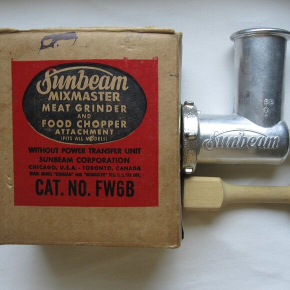 Sunbeam | Kitchen | Vintage Sunbeam Mixmaster Food Choppermeat Grinder ...